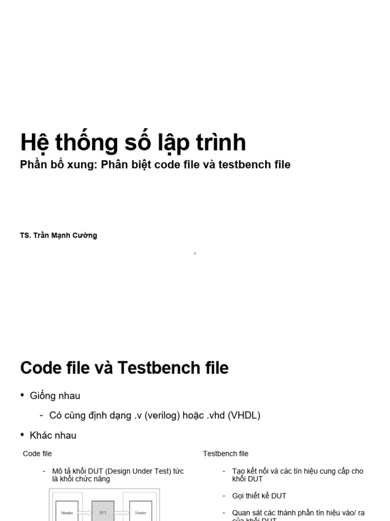 Code File Và Testbench File | PDF