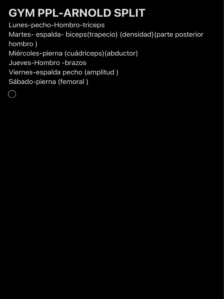 Gym Ppl-Arnold Split 2 | PDF
