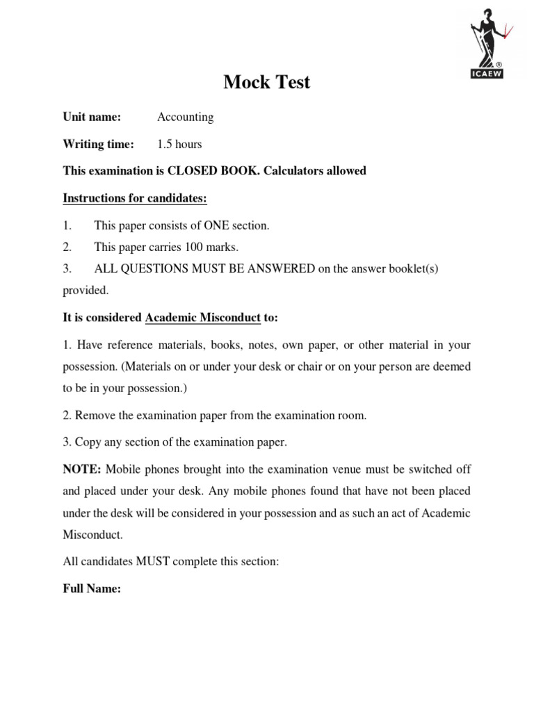 Mock Test 02 | PDF | Debits And Credits | Depreciation Mock Test 02 | PDF | Debits And Credits | Depreciation