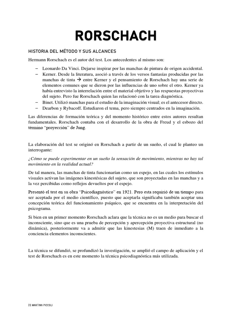 Rorschach - Completo | PDF