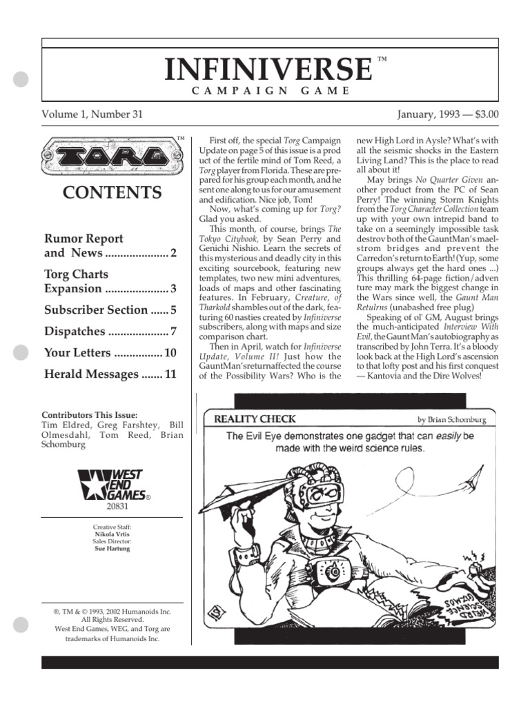 Torg - Infiniverse Magazine 31 | PDF | Young Adult