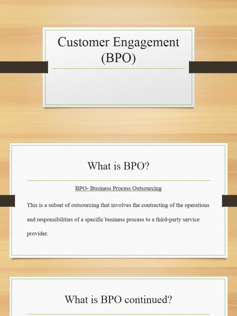 Customer Engagement (BPO) | PDF | Outsourcing | Call Centre