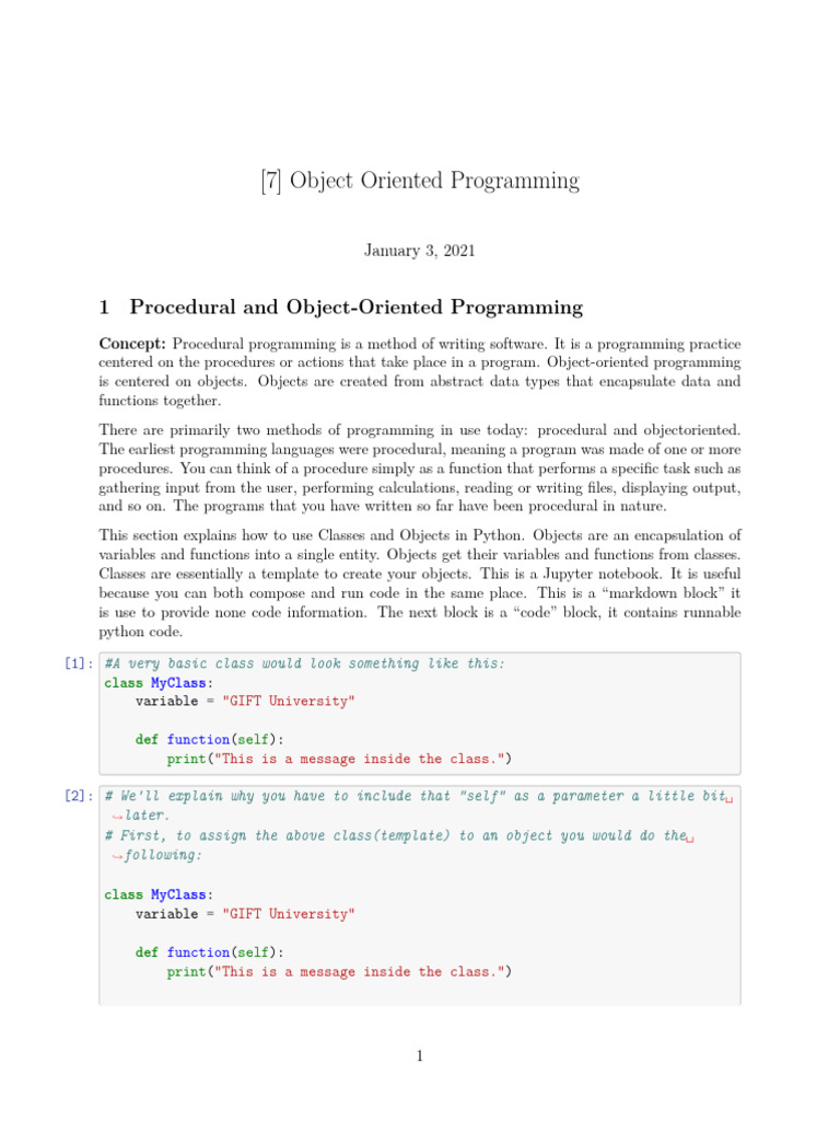 Object Oriented Programming | PDF | Method (Computer Programming ... Object Oriented Programming | PDF | Method (Computer Programming ...