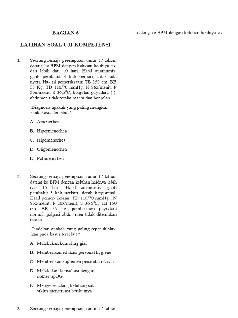 Soal Ukom | PDF | Kesehatan Holistik | Sains & Matematika