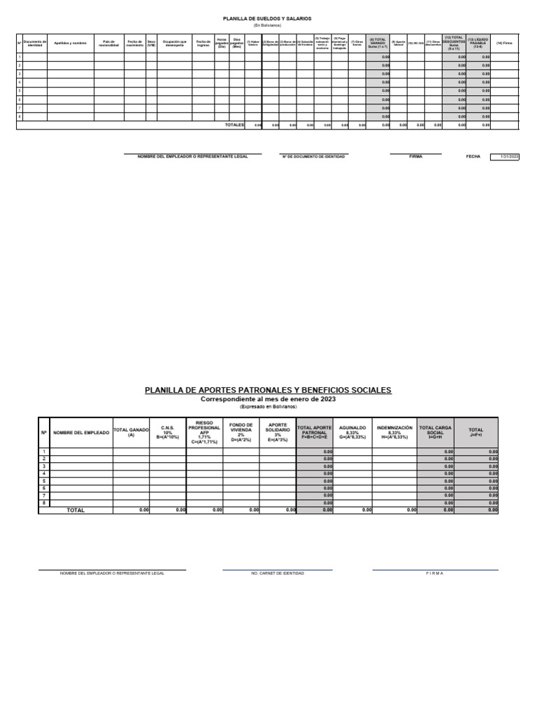 Modelos de Planillas | PDF | Salario | Distribución de ingresos del factor