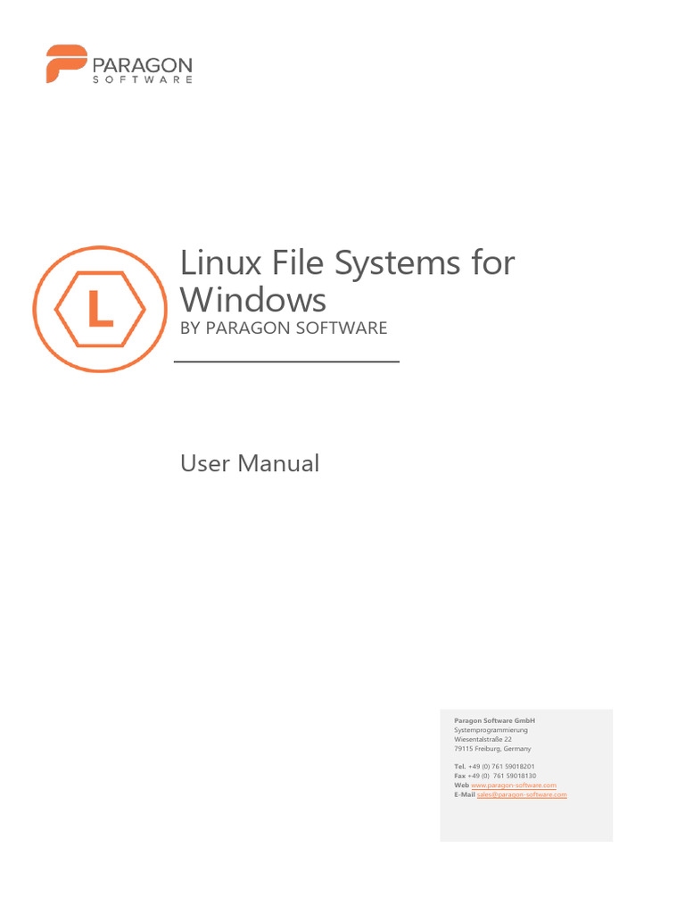 Paragon Linux File Systems Windows | PDF | File System | Microsoft Windows