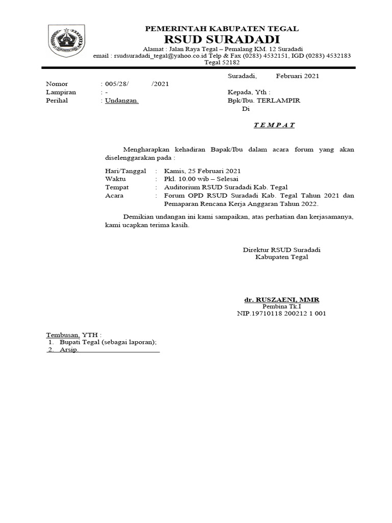Undangan Forum 0PD 2021 | PDF