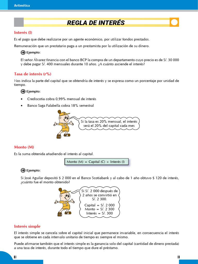 Regla de Nteres Simple | PDF | Interés | Economía Financiera
