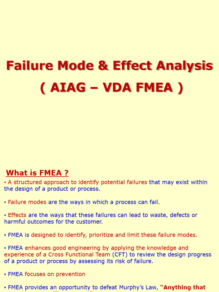 AIAG VDA FMEA Training Material | PDF
