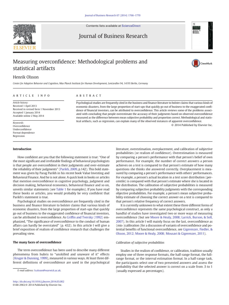 Methodological Problems and Statistical Artifacts | PDF | Self-Improvement | Science & Mathematics