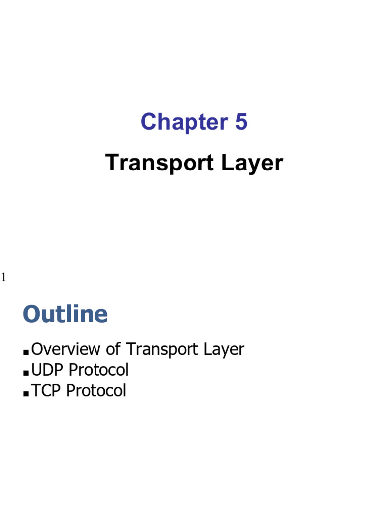 Chapter 05-Transport Layer | PDF
