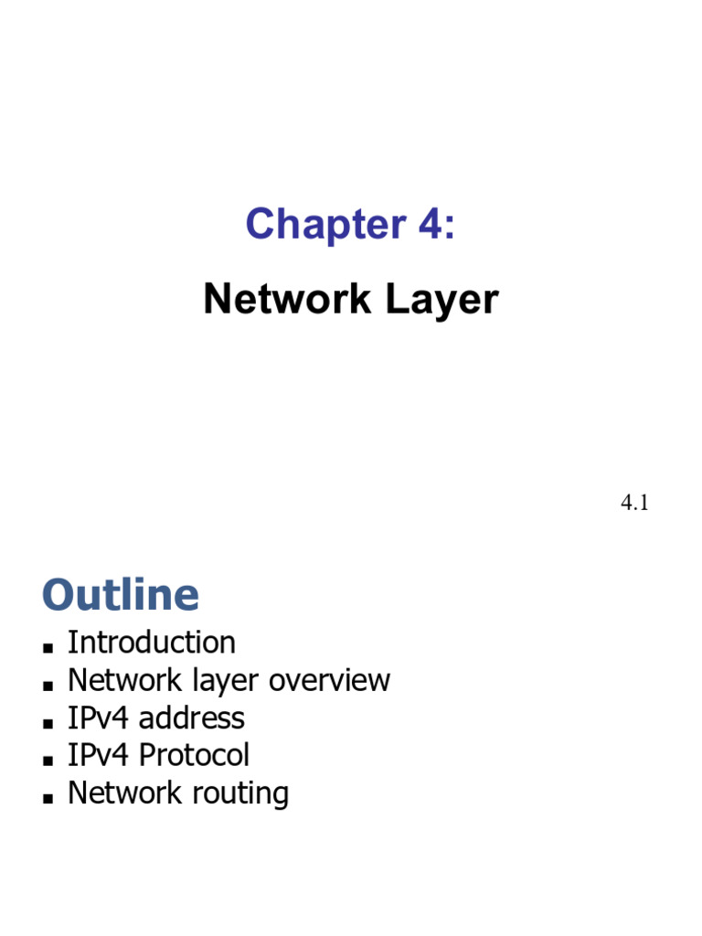 Chapter 04-Network Layer | PDF
