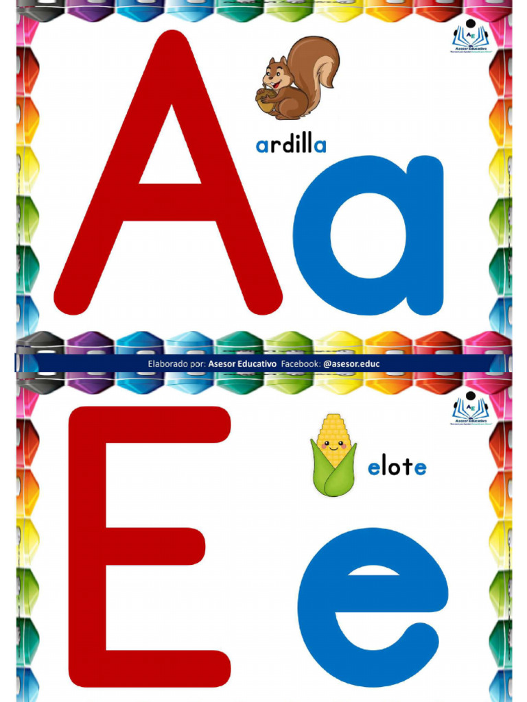 Tarjetas para Trabar Las Vocales | PDF