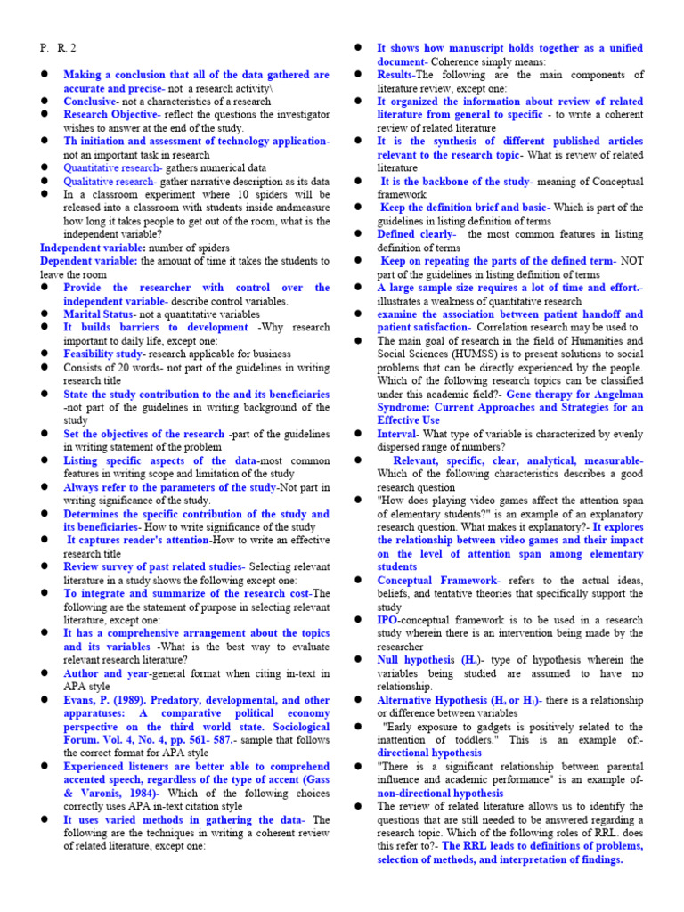 Pr2 Reviewer 1st Quarter | PDF
