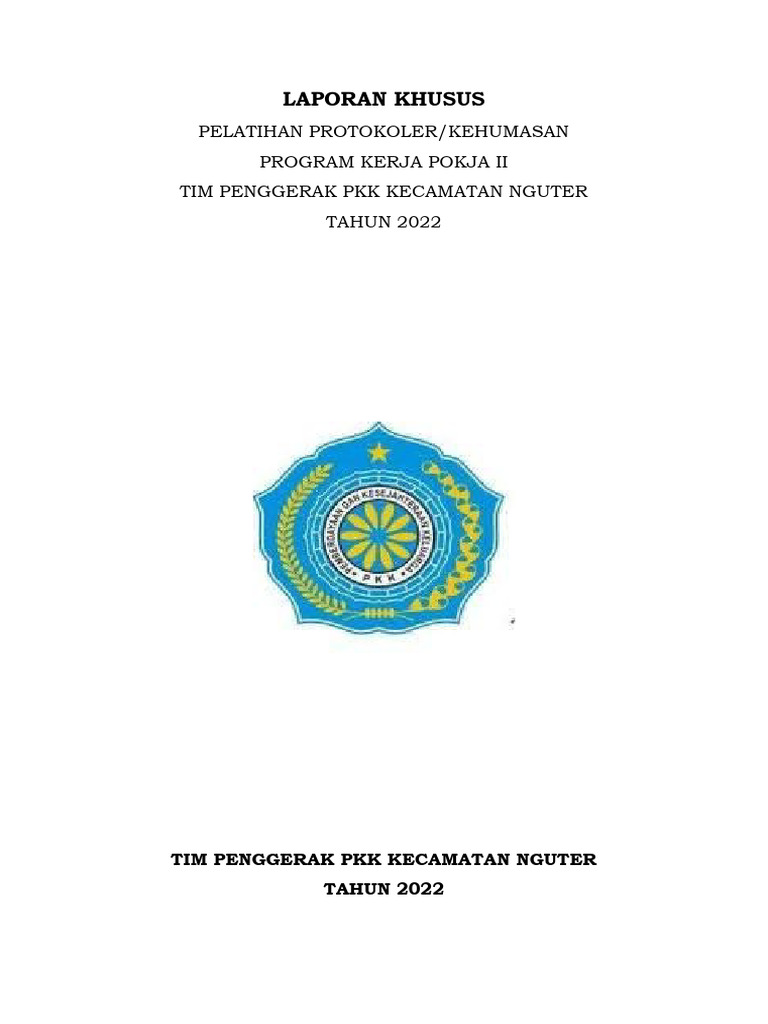 Lap Khusus Pelaksanaan Pelatihan Protokoler Kehumasan Pdf