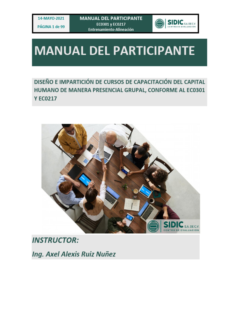 Manual Del Participante EC0301 y EC0217 | PDF