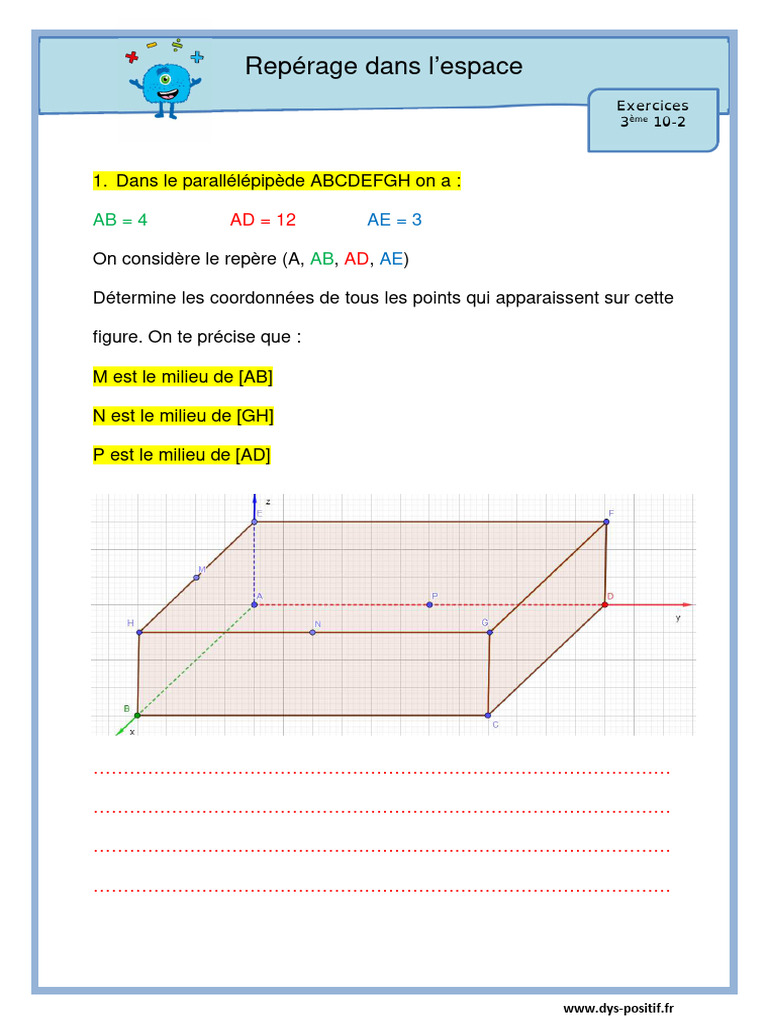 Exercice 10 2 Reperage Dans Lespace | PDF | Longitude | Latitude