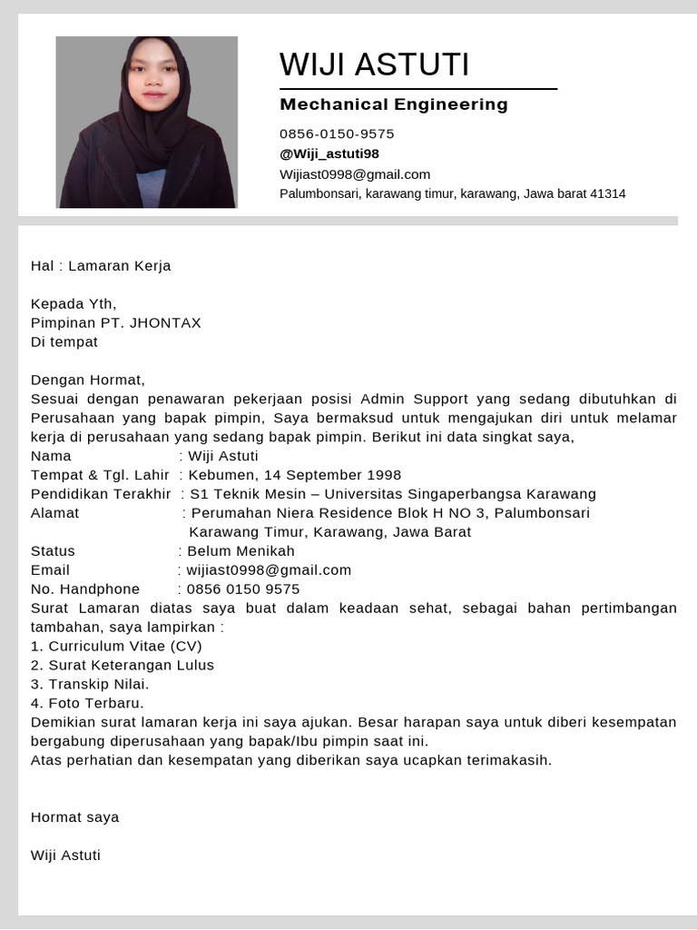 Putih Minimalis Profesional CV Tim Sosial Media Resume | PDF