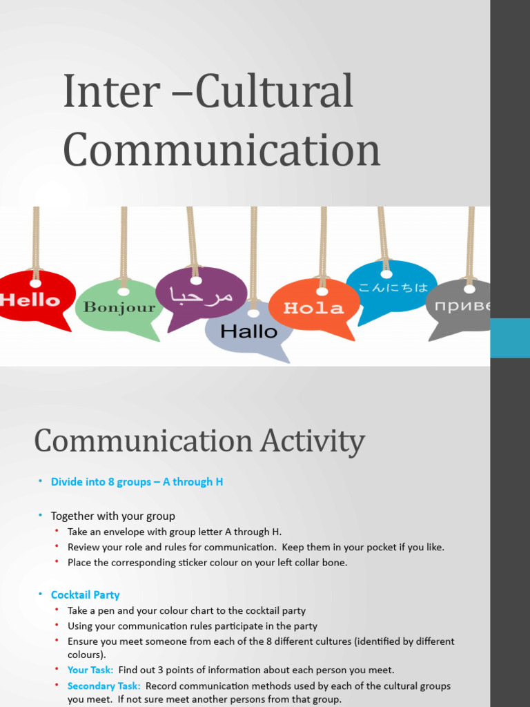 Lesson 3 - 2 Inter-Culltural Communication | PDF | Psychotherapy ...