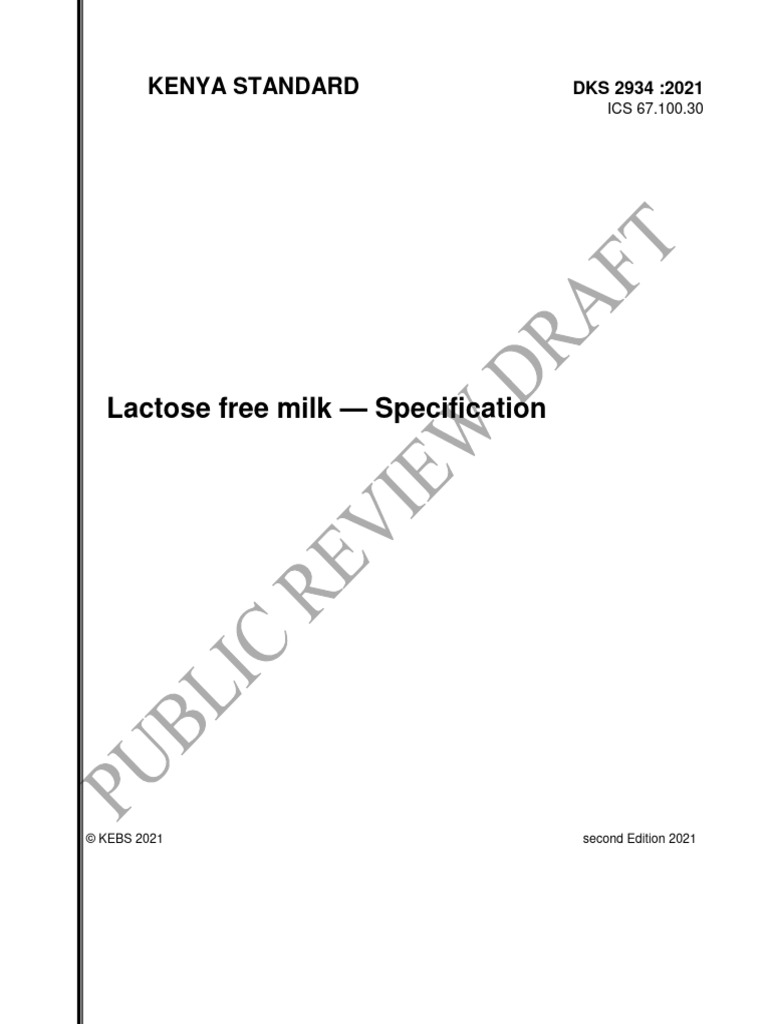 Lactose-Free Milk | PDF | Milk | Ph