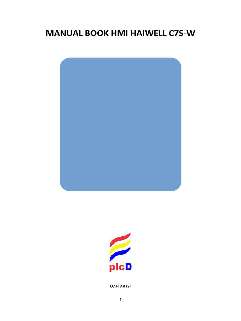 Manual Book Hmi Haiwell C7S-W: Daftar Isi | PDF