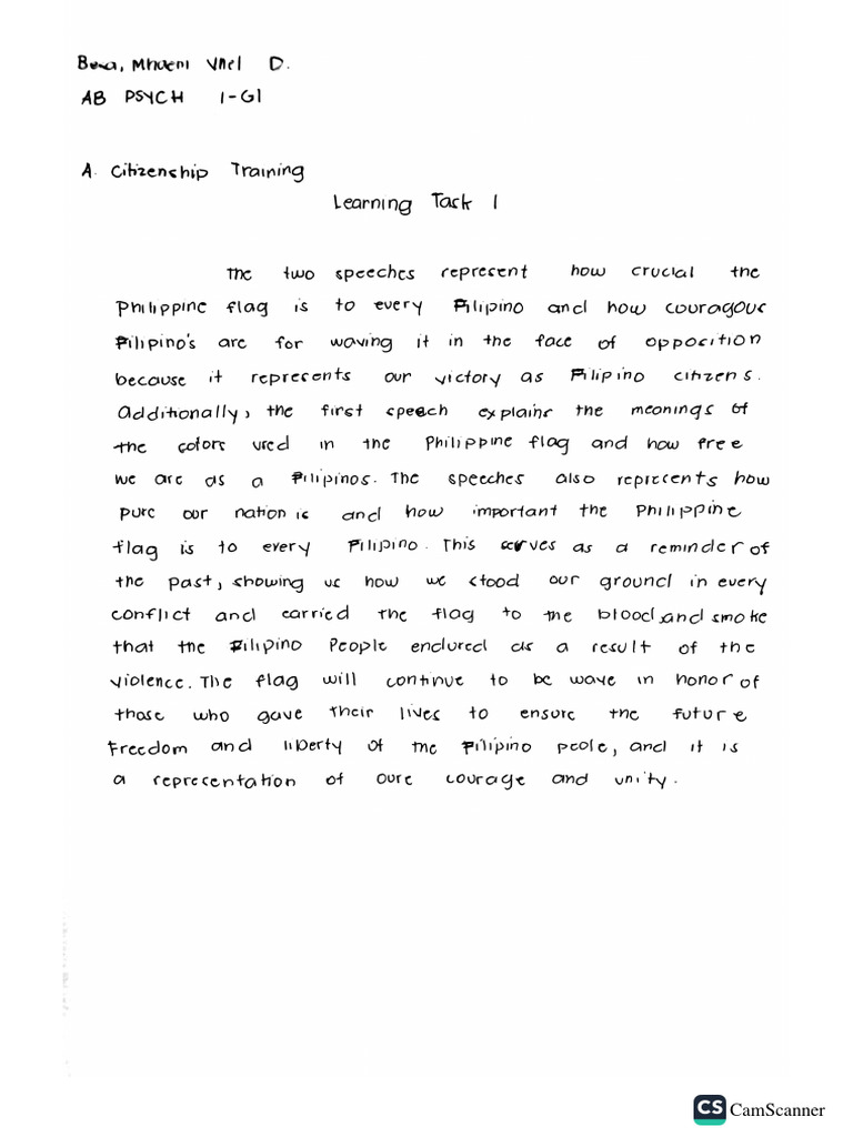 Citizenship Training (Learning Task 1, 2, 3) | PDF