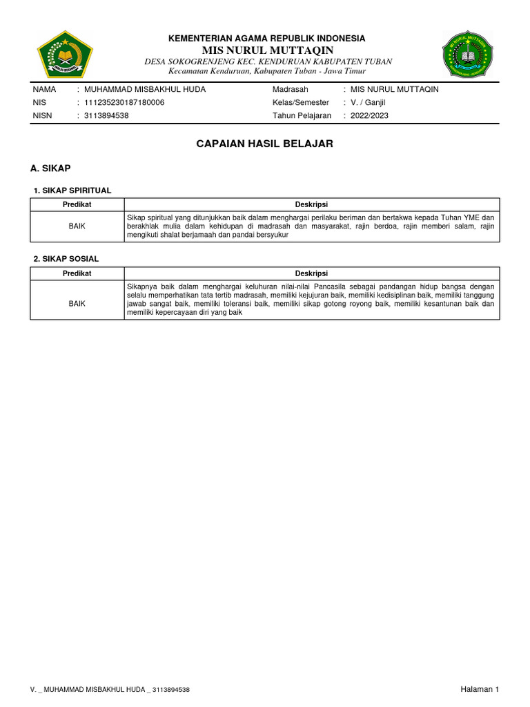 Muhammad Misbakhul Huda - 3113894538 | PDF