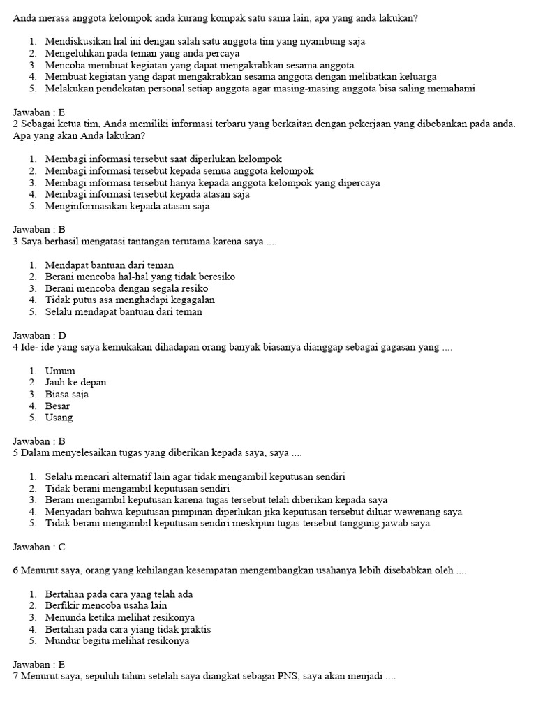 Kumpulan Soal Manajerial PPPK | PDF