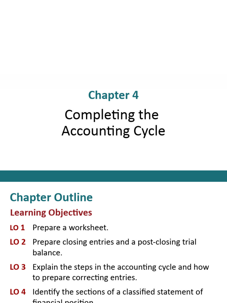 Chapter 4 - Completing The Accounting Cycle | PDF