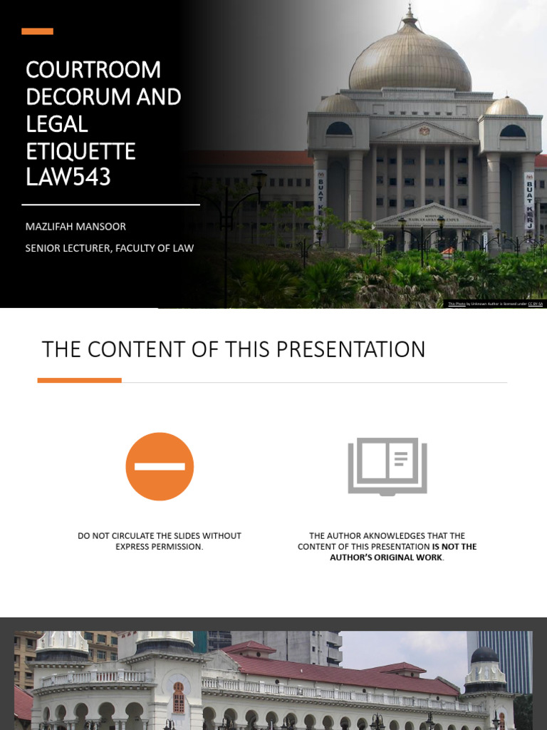 2020 Courtroom Decorum and Legal Etiquette | PDF