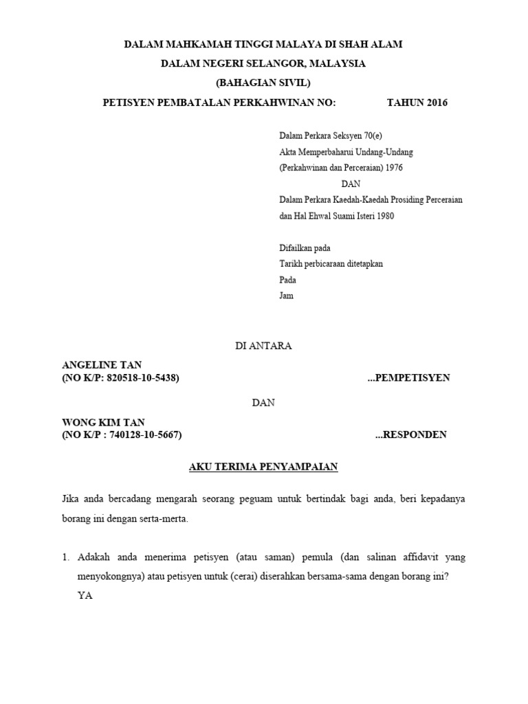 Borang 6 | PDF