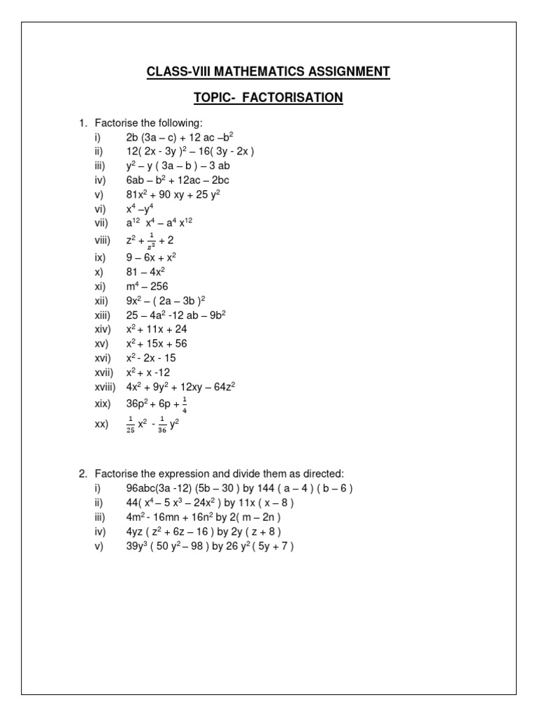 Class 8 STAssignment | PDF