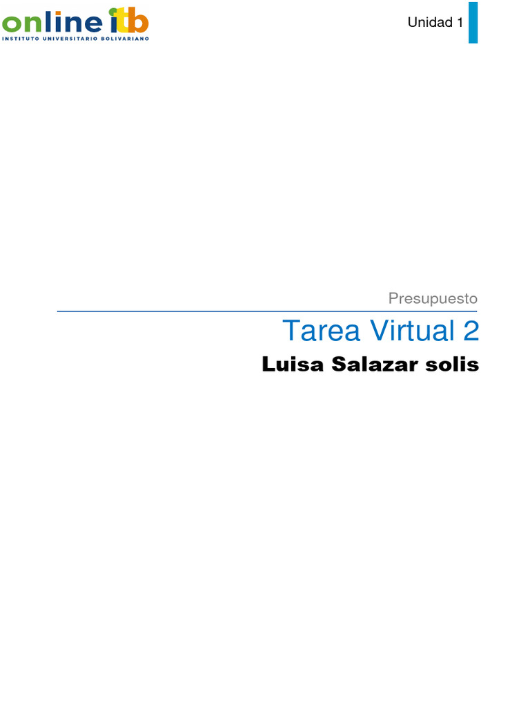 Tarea Virtual 2 Presupuesto | PDF