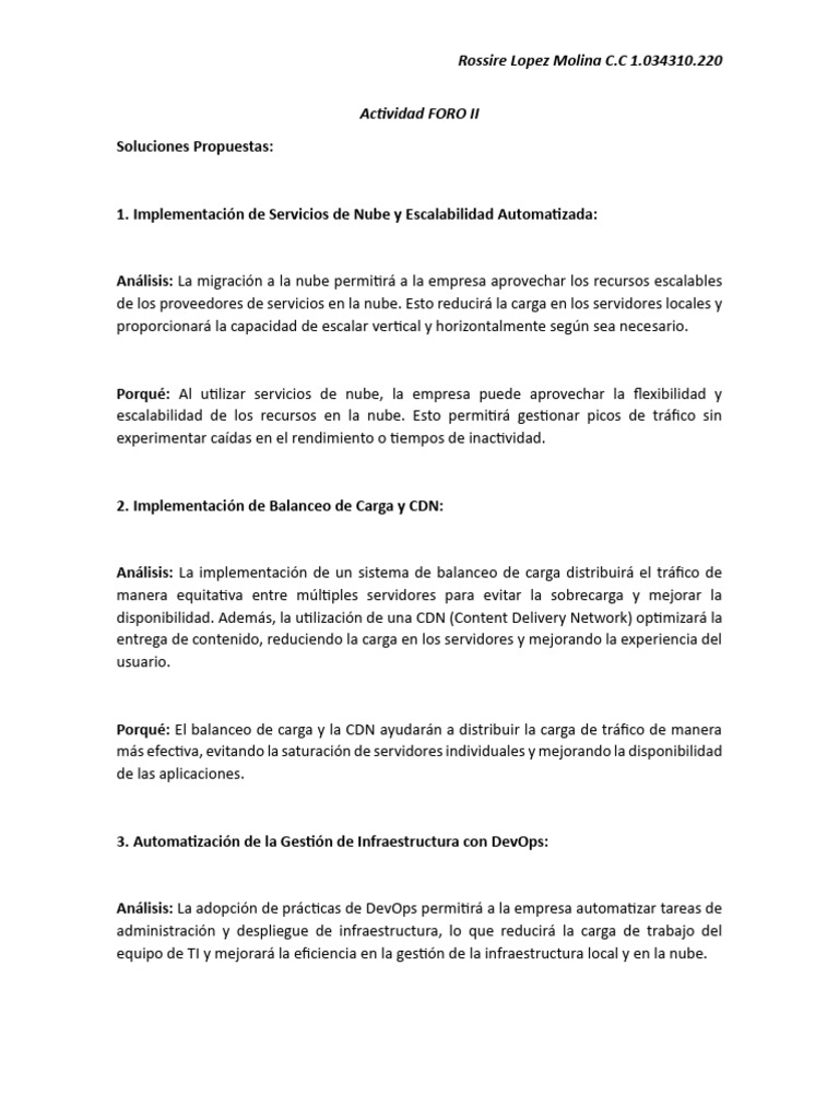 Actividad FORO II | PDF
