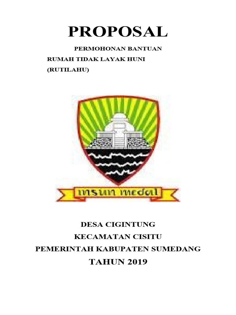 Proposal RUTILAHU Desa Cigintung 2019 | PDF
