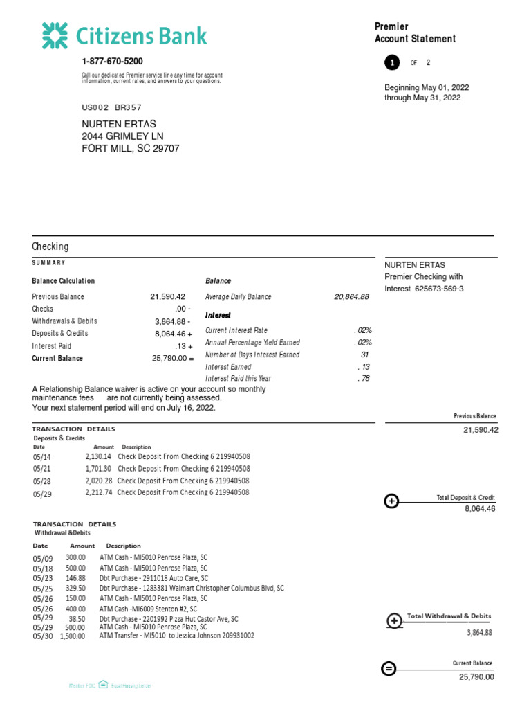 Citizen Bank Nurten Ertas | PDF