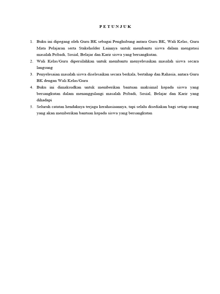 Panduan Buku untuk Guru BK dan Wali Kelas | PDF | Kajian Bahasa Asing