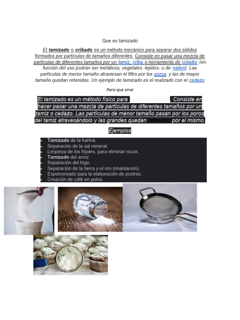 Que Es Tamizado | PDF