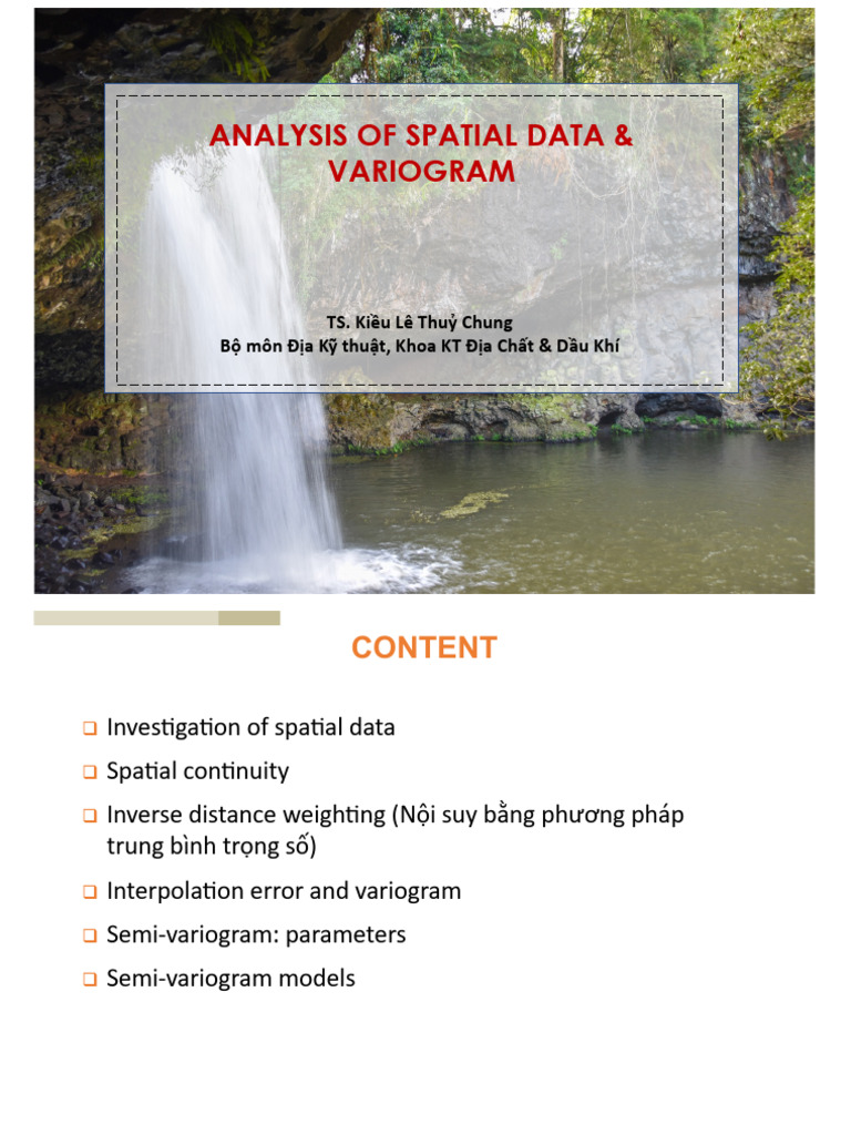 Ge3141 03 Analysis Of Spatial Data Pdf