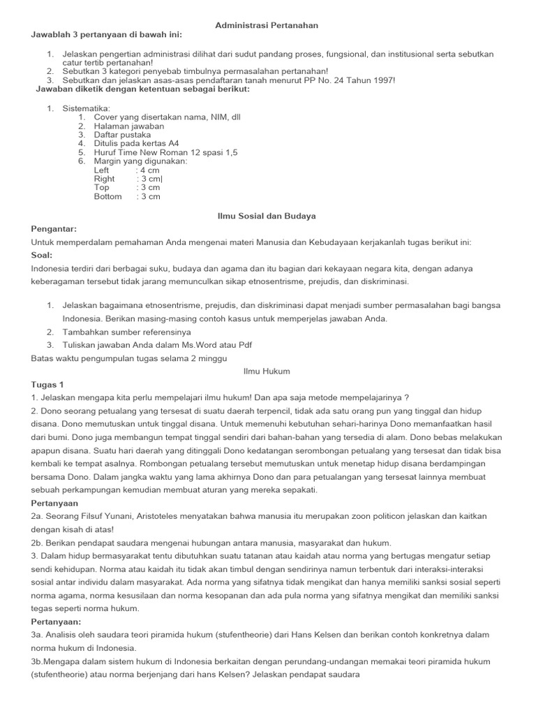 Administrasi Pertanahan | PDF