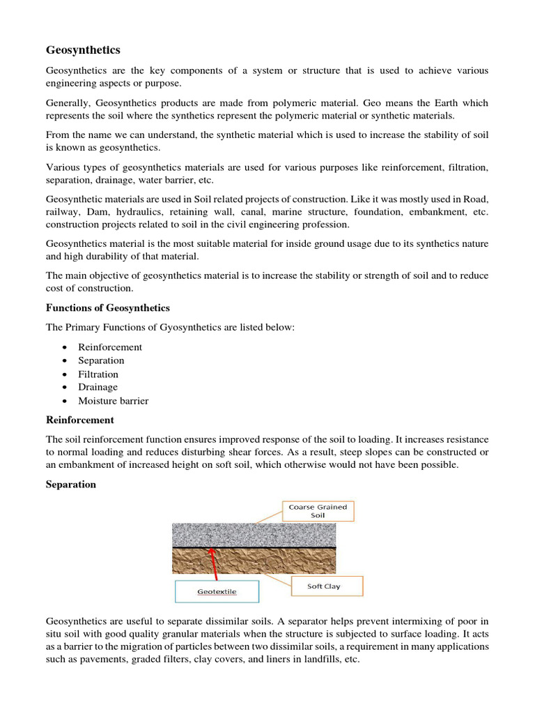 Geosynthetics | PDF