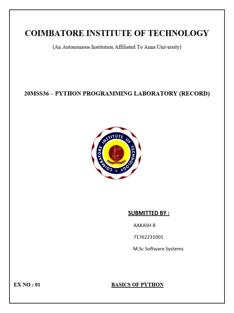 Python Rec 71762231001 | PDF | Teaching Methods & Materials