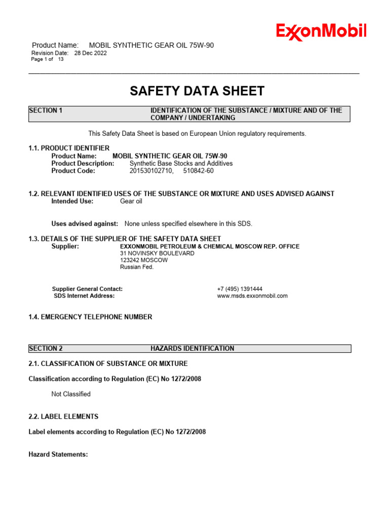 MSDS 982654 | PDF