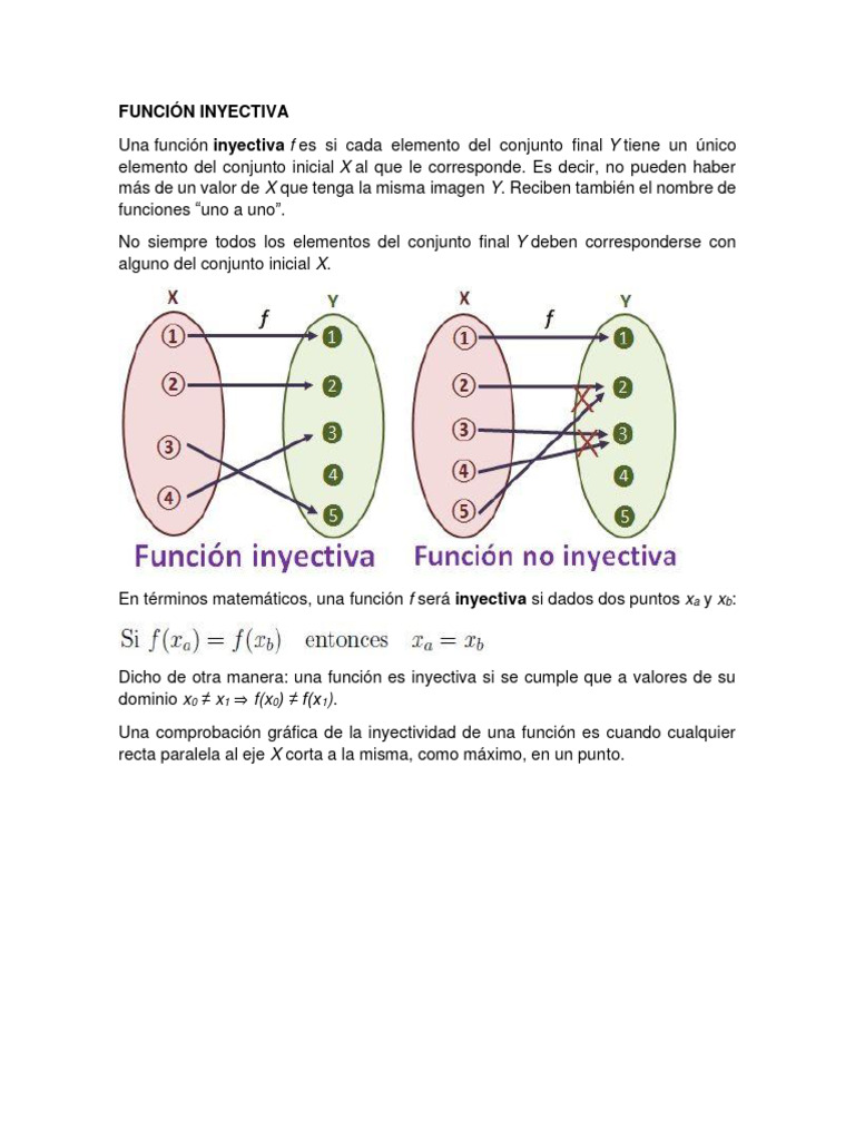 Función Inyectiva | PDF