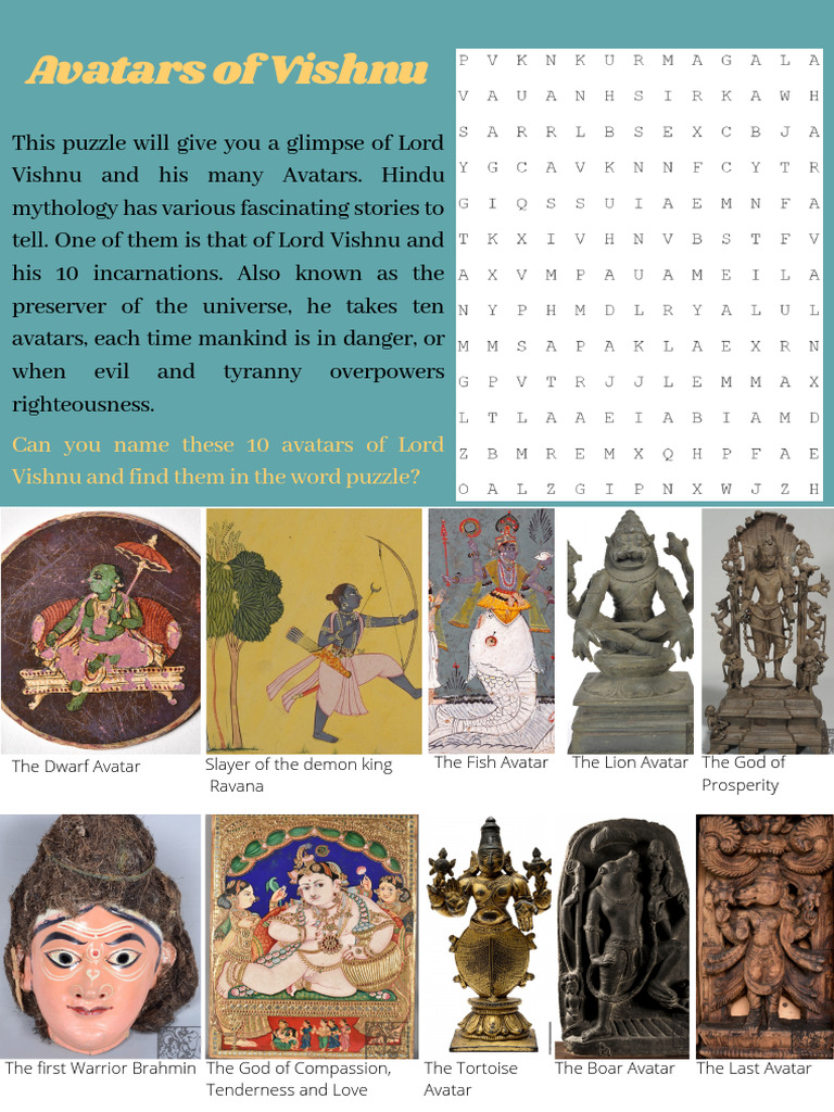 Dashavatara or Avatars of Vishnu | PDF