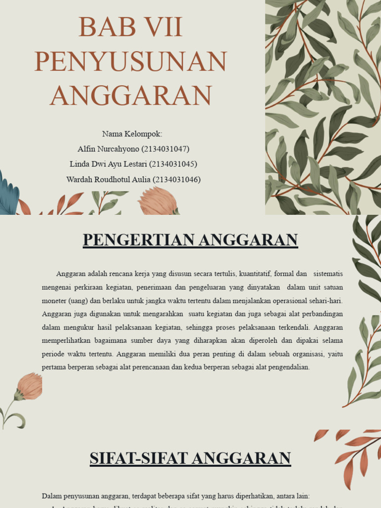SPM Bab Viii Penyusunan Anggaran | PDF
