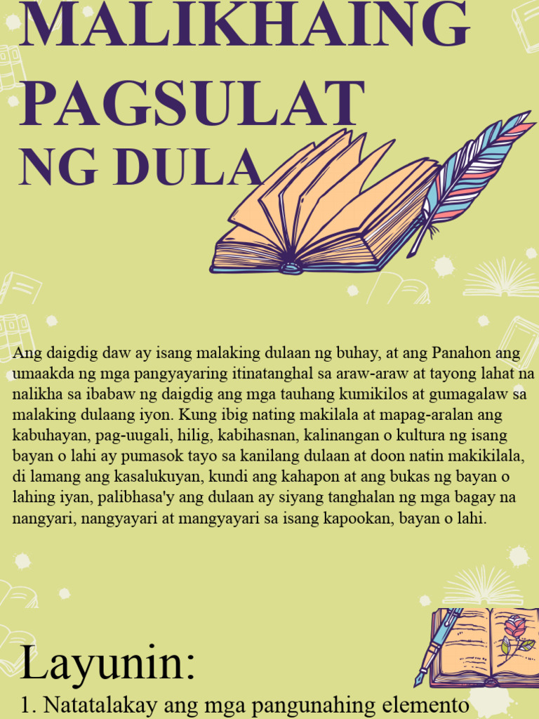 Dula Malikhaing Pagsulat | PDF