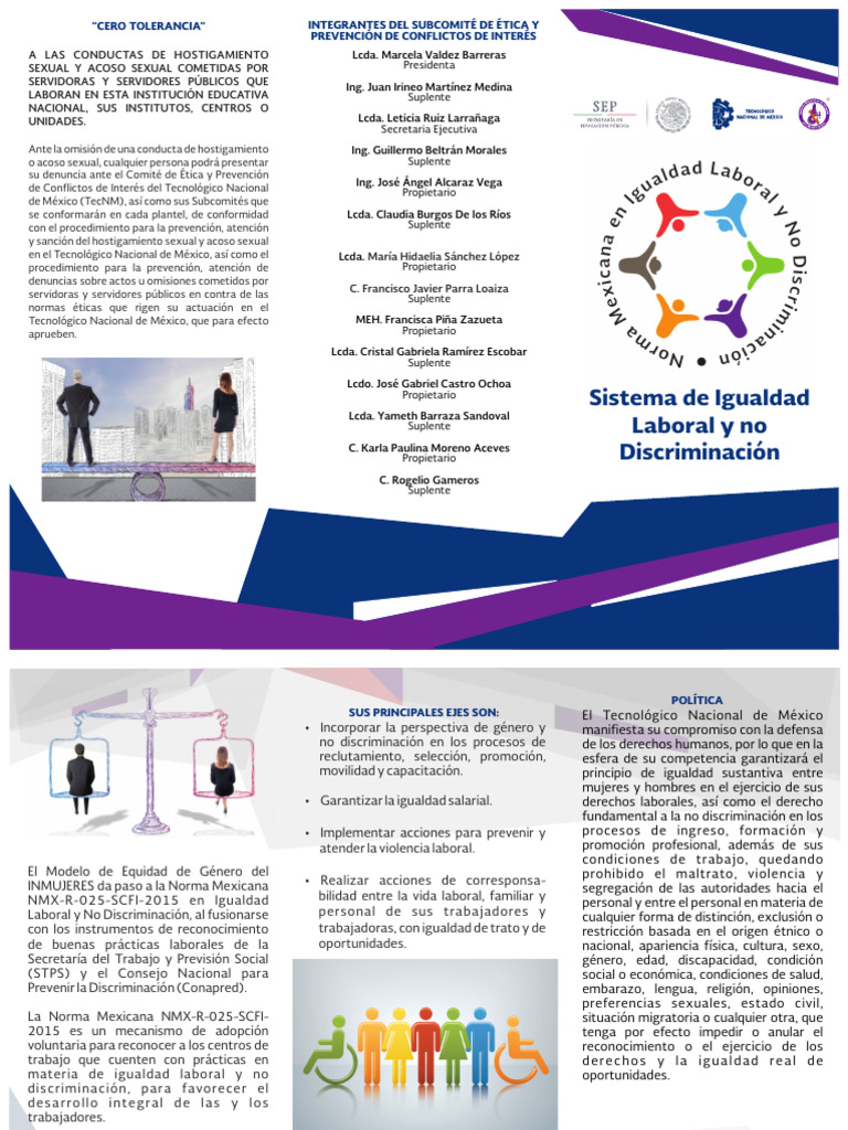 Triptico Igualdad Laboral | PDF Triptico Igualdad Laboral | PDF