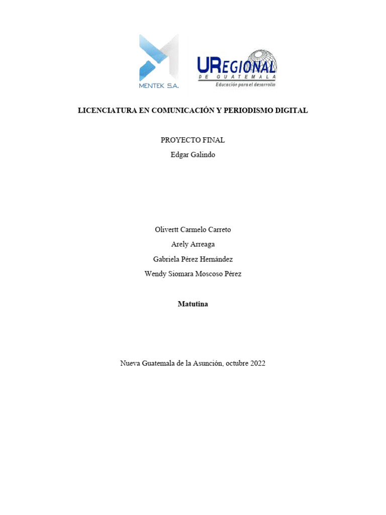 Proyecto Final Grupo 3 | PDF