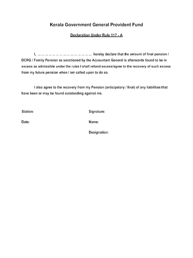 GPF Closure Declaration Under R-117A | PDF